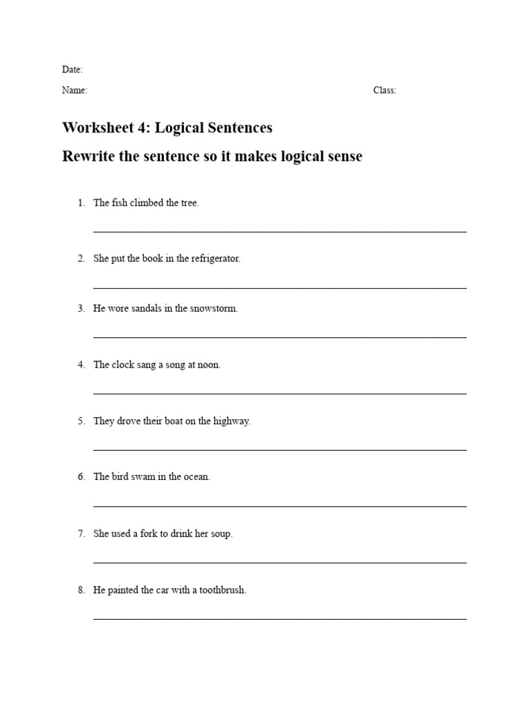 Logical Sentences Test | PDF