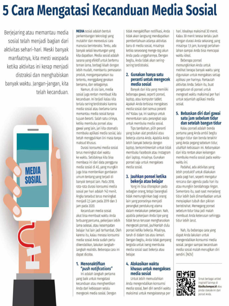Lima Cara Mengatasi Kecanduan HP | PDF