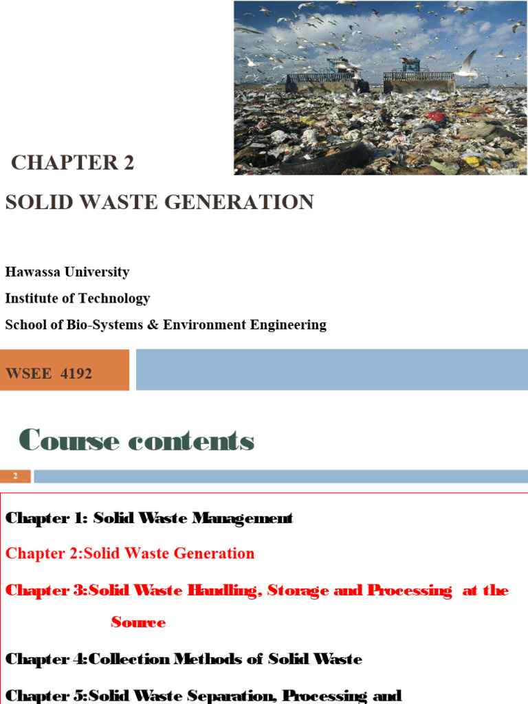 SWM Unit-II | PDF | Municipal Solid Waste | Waste Management