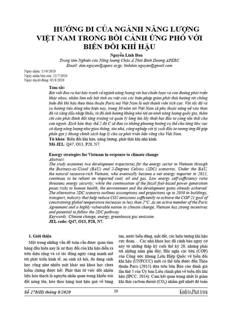 Huong Di Cua Nganh Nang Luong VN | PDF