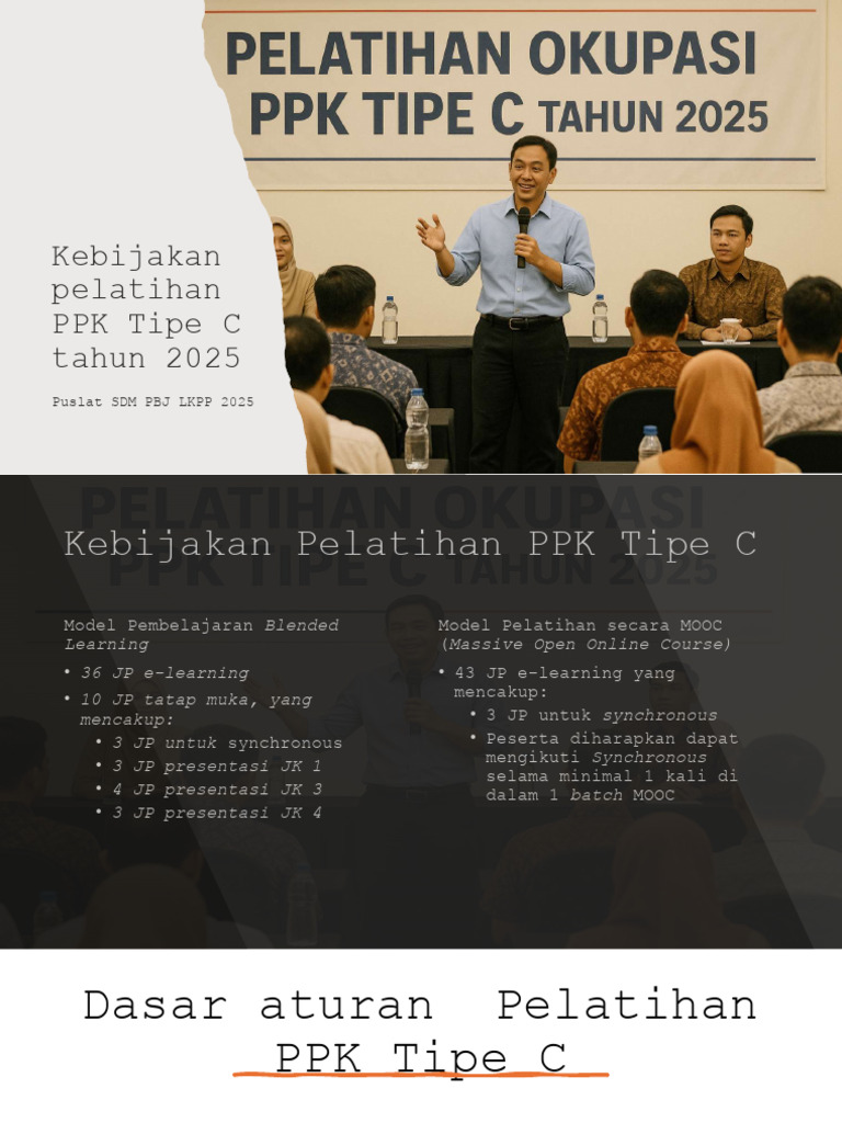 Kebijakan Pelatihan PPK Tipe C Tahun 2025 | PDF