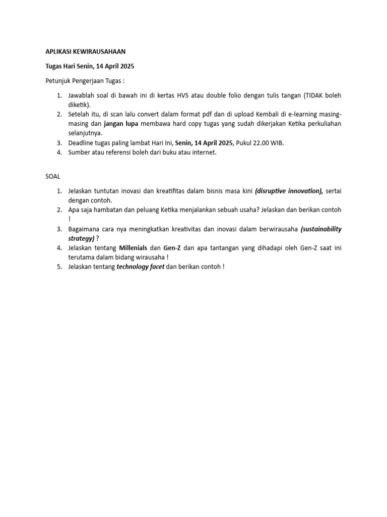 Tugas 14 April 2025 | PDF