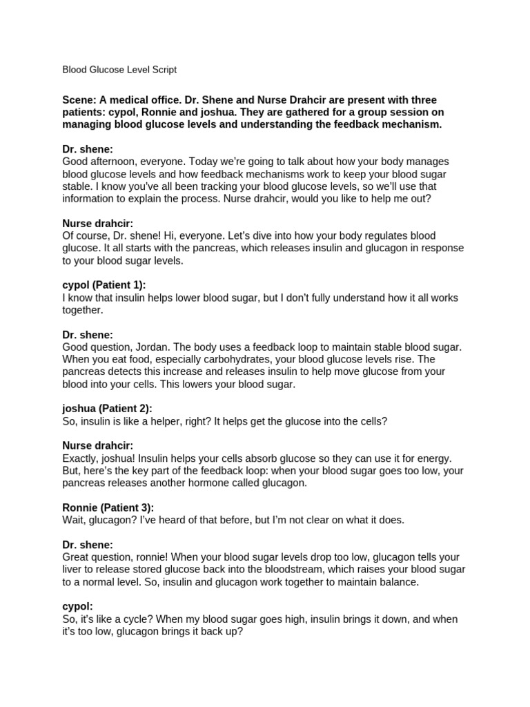 Blood Glucose Level Script | PDF | Insulin | Diabetes