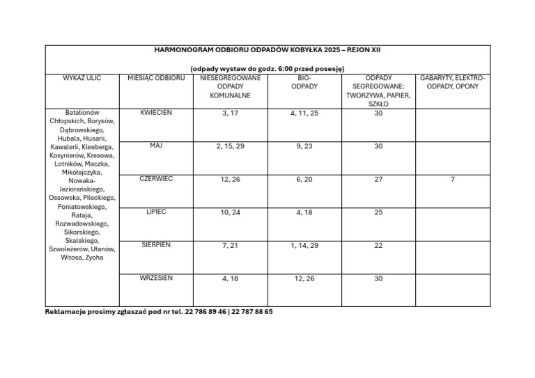 Rejon 12 Kobyłka 2025 | PDF