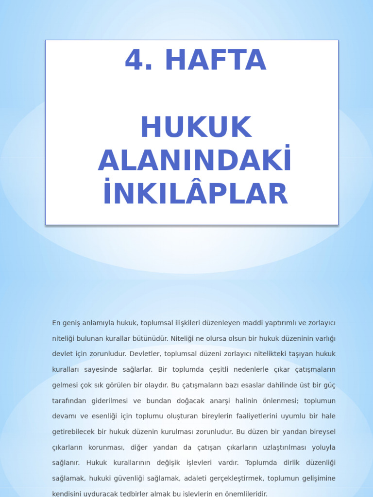 Hafta Ders Sunumu | PDF