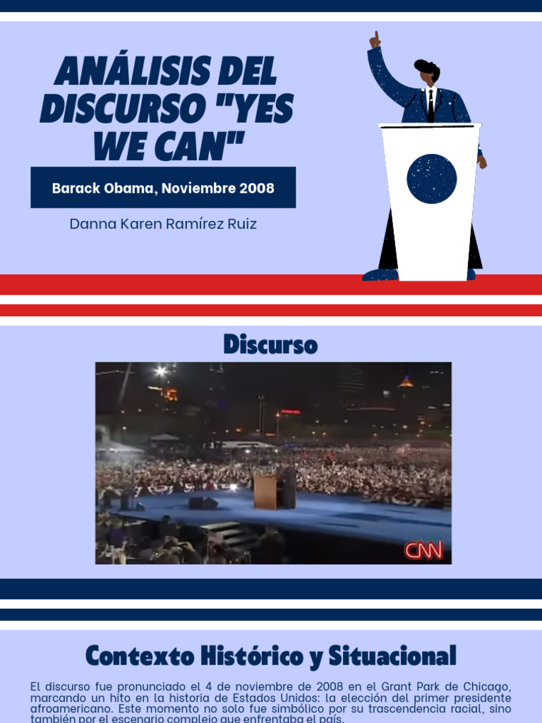 Análisis del Discurso "Yes We Can" | PDF | Barack Obama | Hablar en público