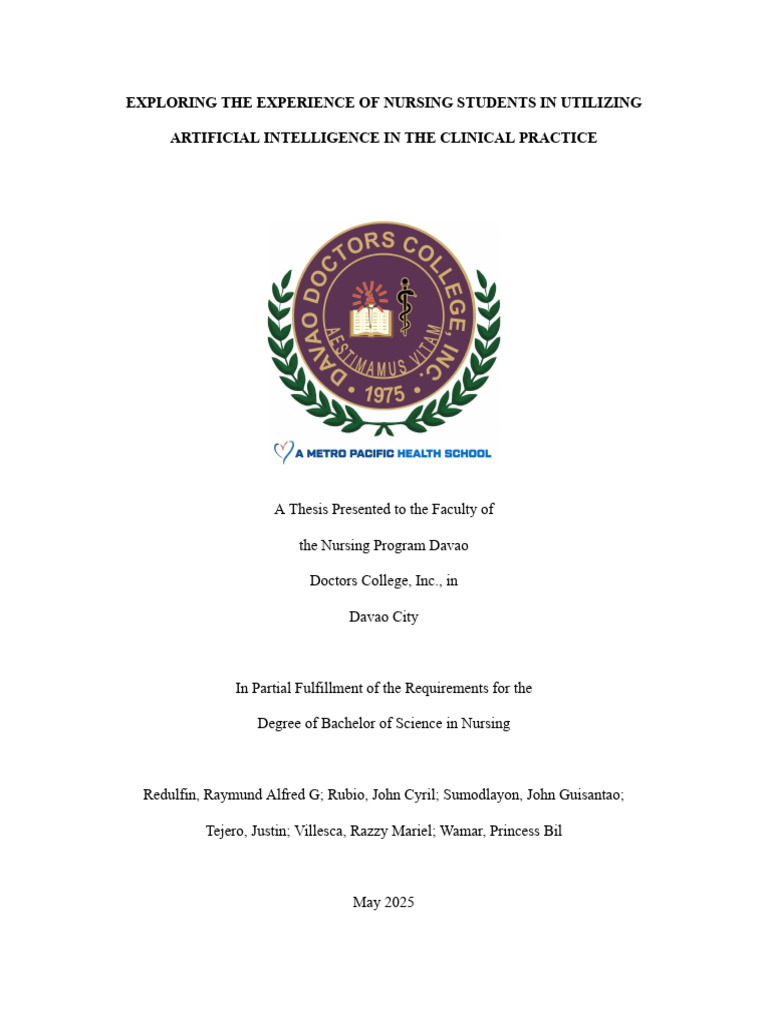 Exploring The Experience of Nursing Students in Utilizing Artificial Intelligence in The ...