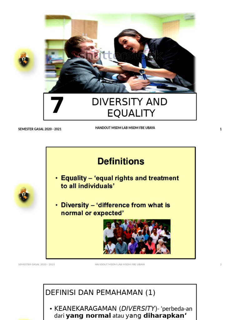 Handout 7 Diversity and Equality | PDF