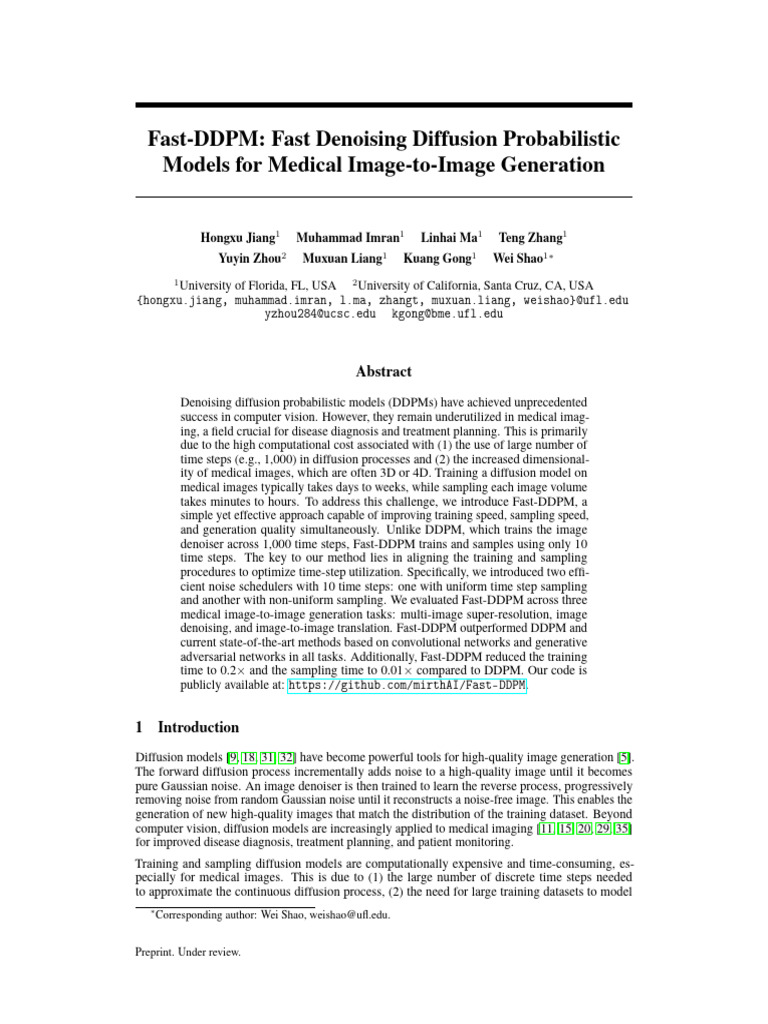 Fast DDPM IM-IM to Generation | PDF | Ct Scan | Magnetic Resonance Imaging