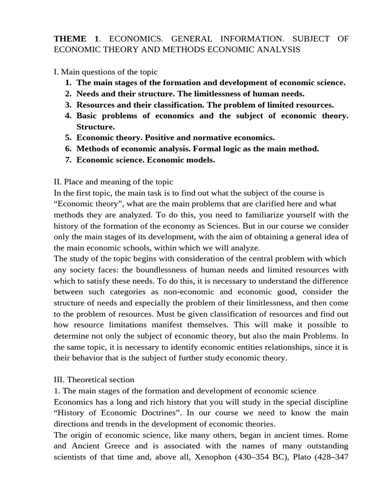 Overview of Economic Theory and Methods | PDF | Monetarism | Keynesian ...