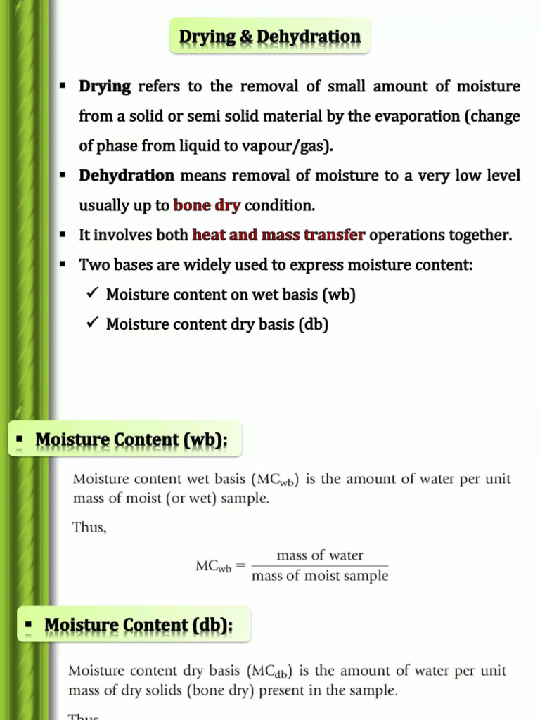 Drying Methods: Freeze, Osmotic, Fluidized | PDF