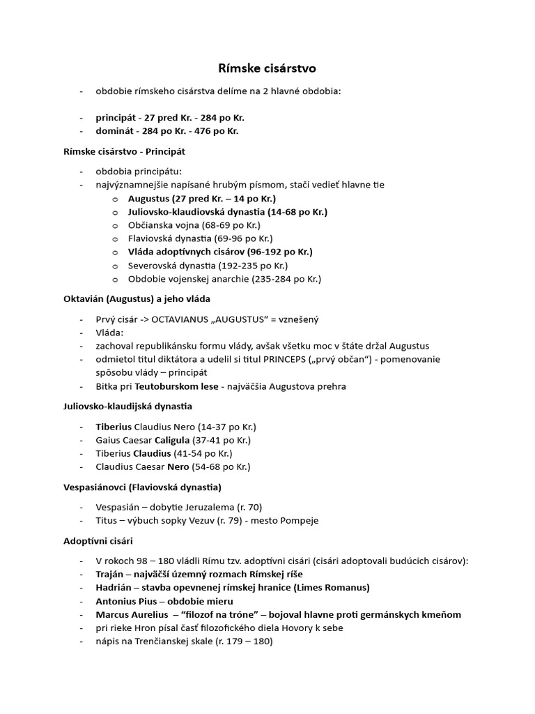 Rímske Cisárstvo | PDF