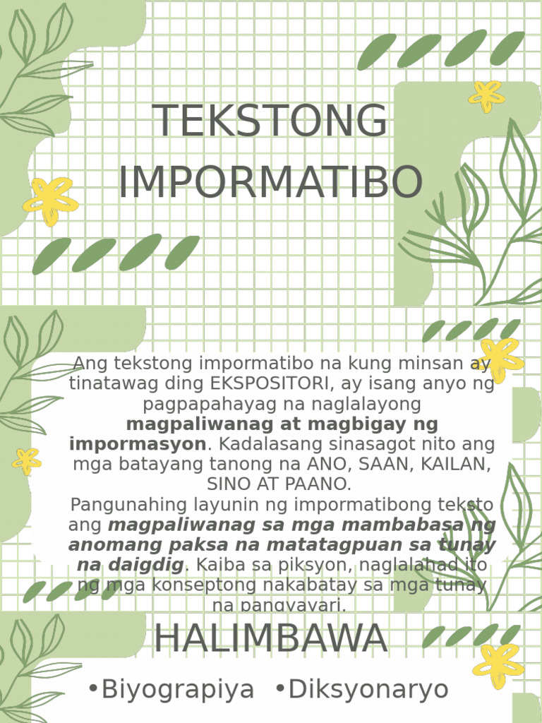 Tekstong-Impormatib-O 20250115 075607 0000 | PDF