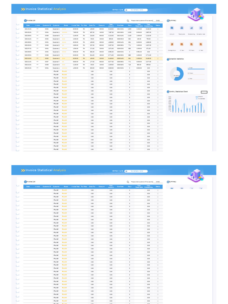Analysis: Invoice Statistical | PDF | Business Documents