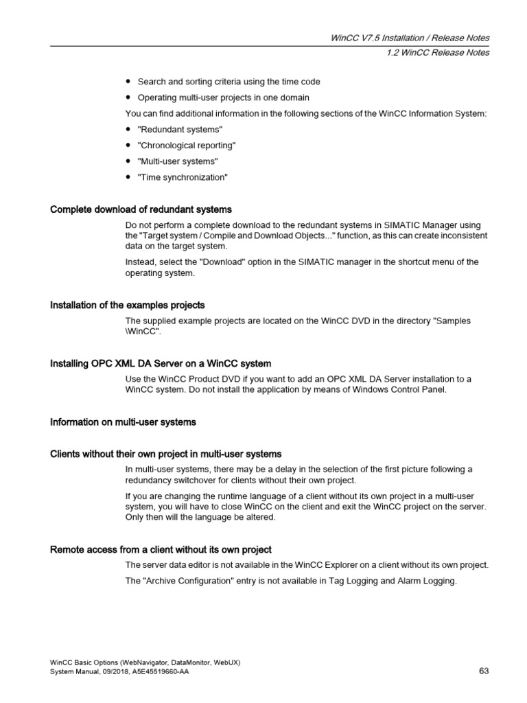 WinCC7.5 BasicOptions - PDF Page 63 | PDF | Software Engineering | Operating System Families