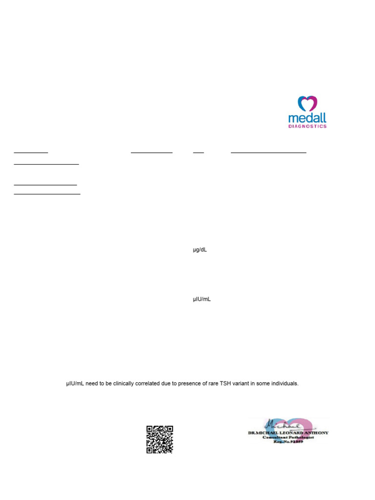 Hyperthyroidism Lab Report Summary | PDF | Thyroid Stimulating Hormone ...
