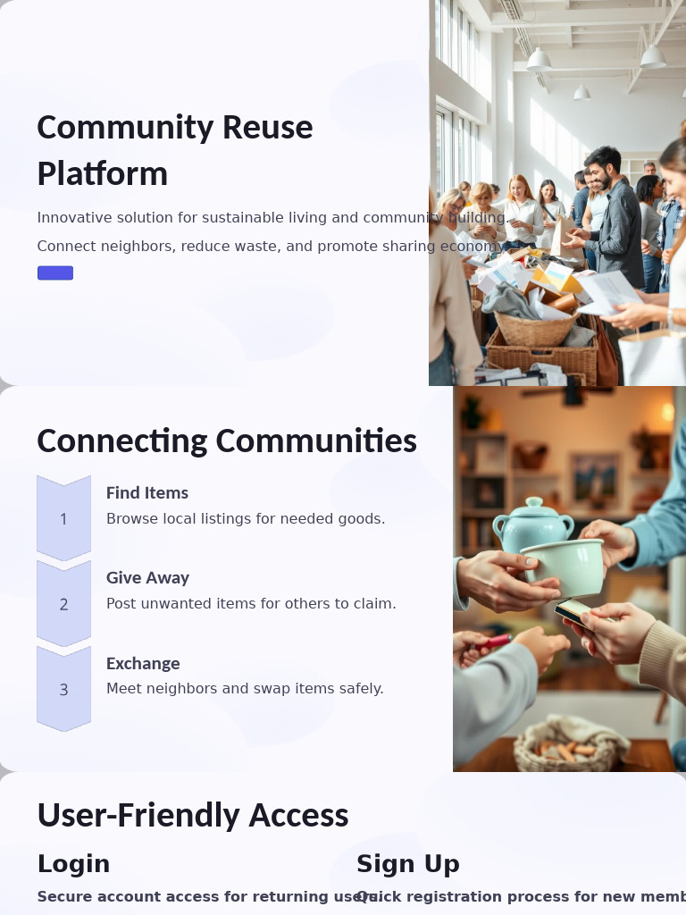 Community Reuse Platform (F) | PDF | Reuse | Waste