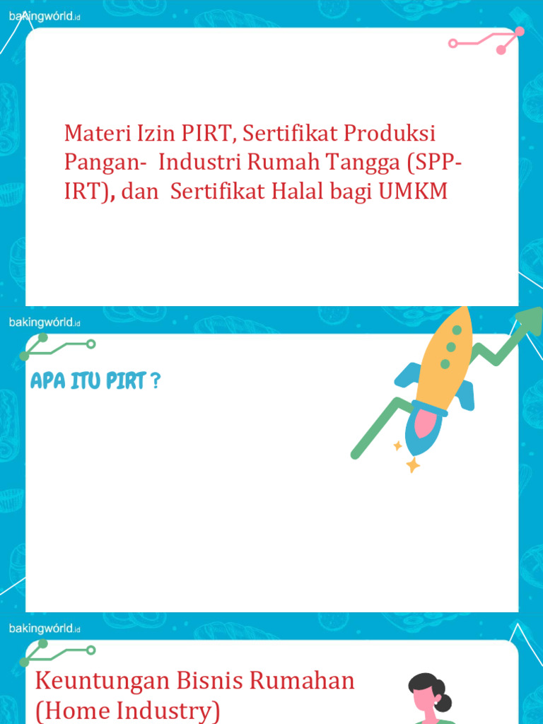 Panduan Izin dan Sertifikasi PIRT UMKM | PDF