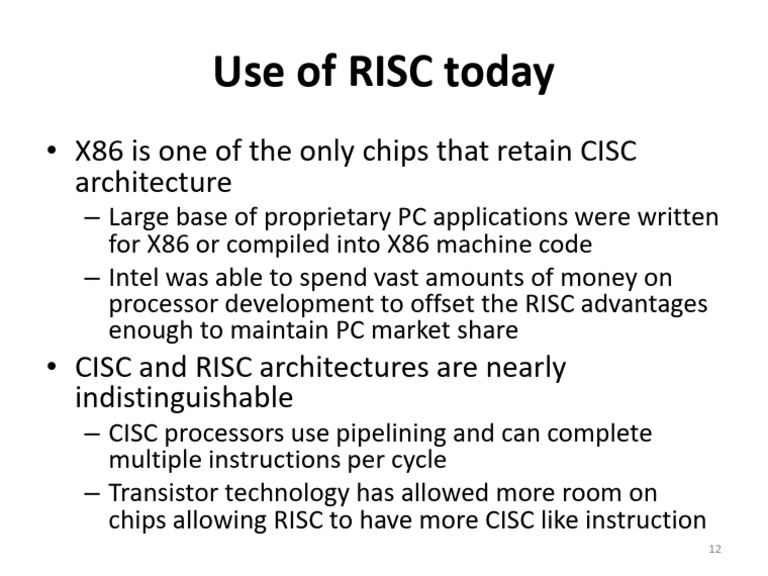 Use of Risc Vs Cisc | PDF