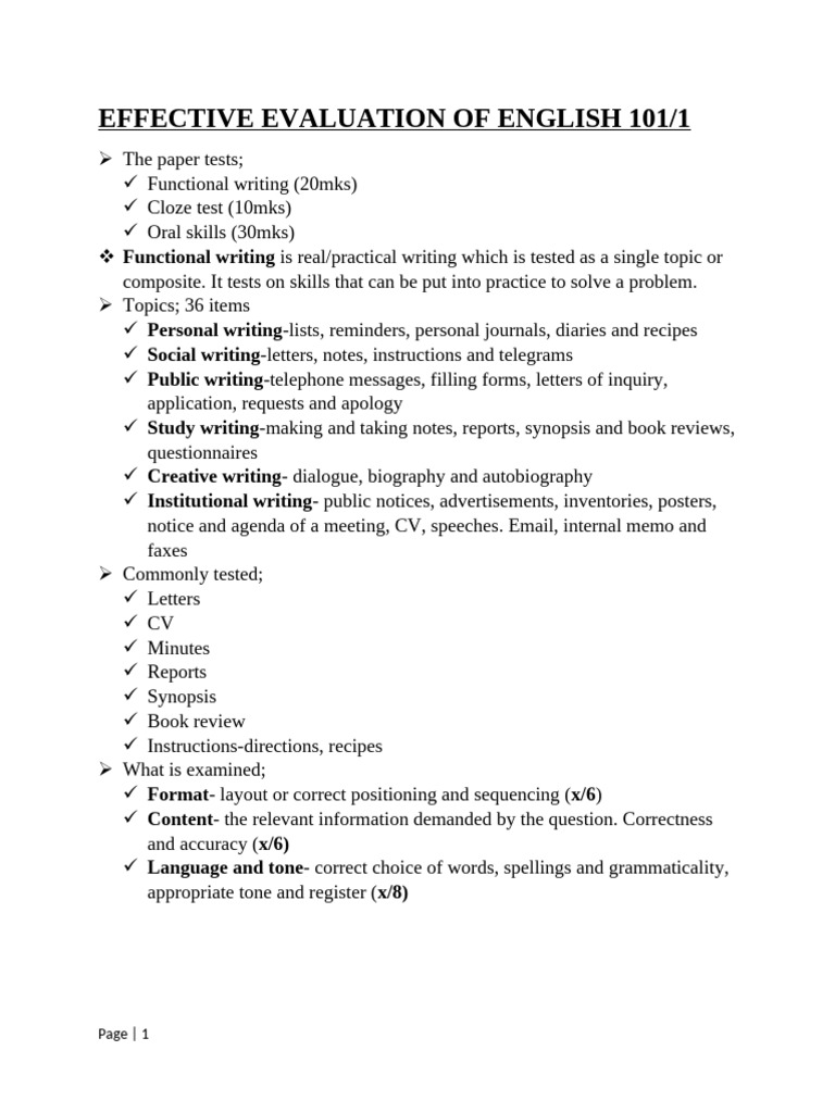 English 101 Evaluation Methods Explained | PDF | Speech | Poetry