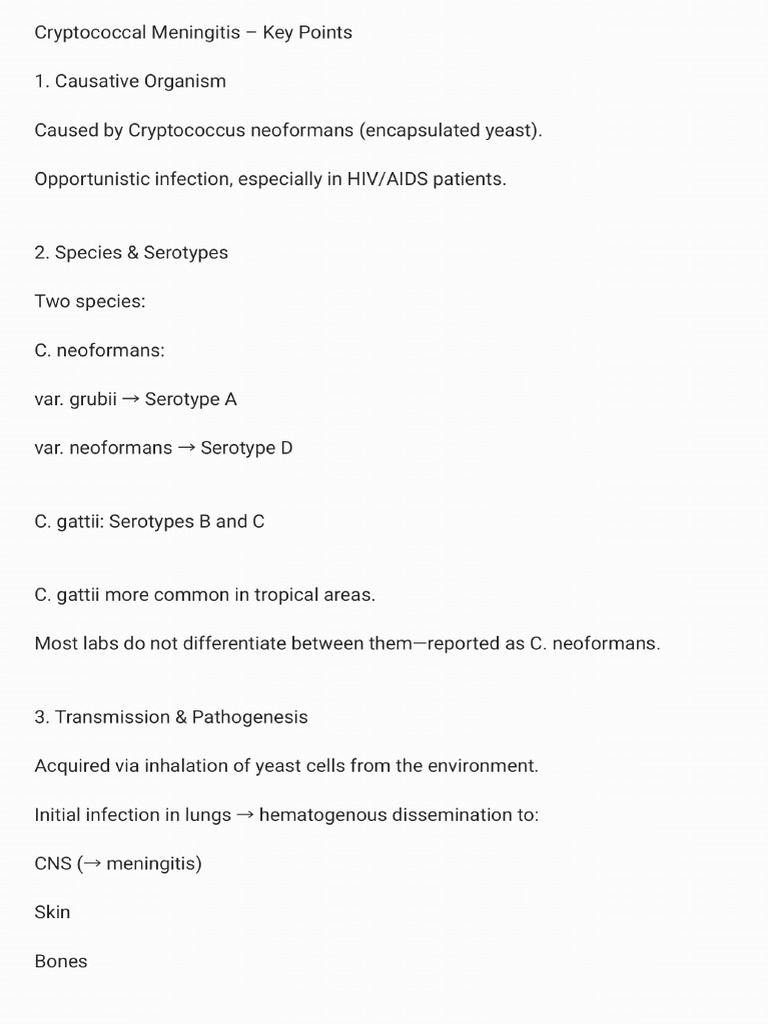 Cryptococcus Neoformans - 250606 - 213554 | PDF