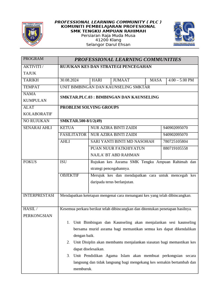 Borang Plc 2024 | PDF