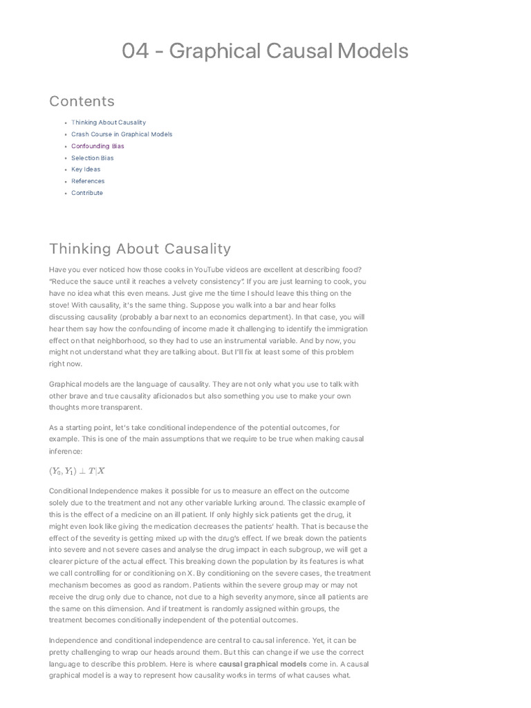 04 - Graphical Causal Models - Causal Inference For The Brave and True | PDF | Causality ...