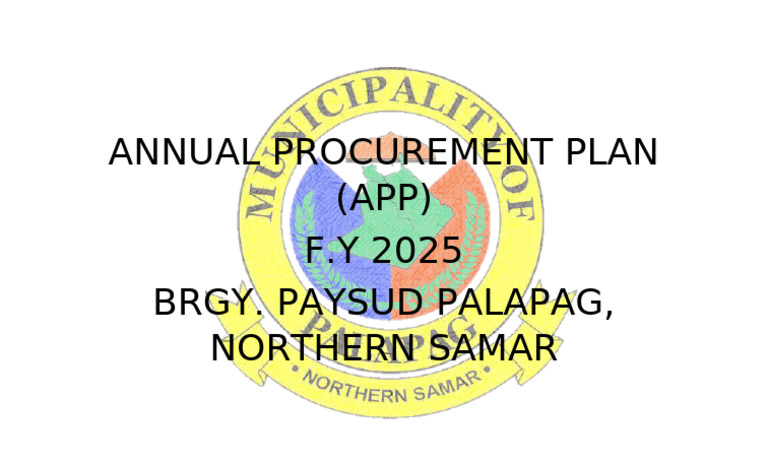 Annual Procurement Pla1 | PDF