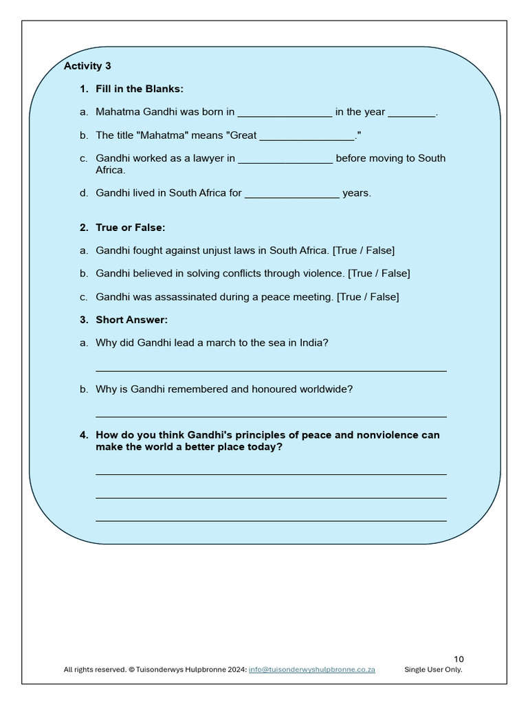 Gandhi Qs | PDF