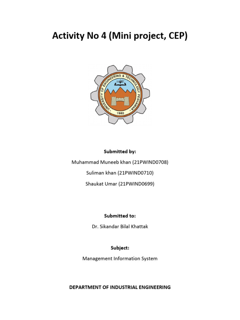 Implementation On Fyp Mini Project Cep | PDF | Mathematical Optimization | Applied Mathematics
