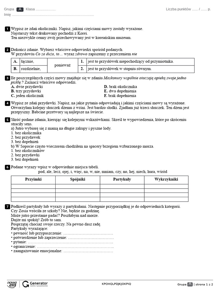 666y Test (Bez Widocznej Punktacji) | PDF