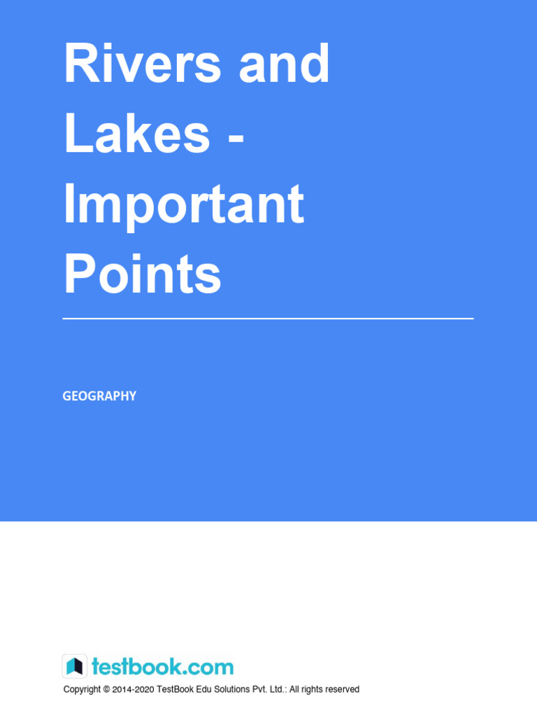 Rivers and Lakes - Important Point - Study Notes | PDF | Indus River ...