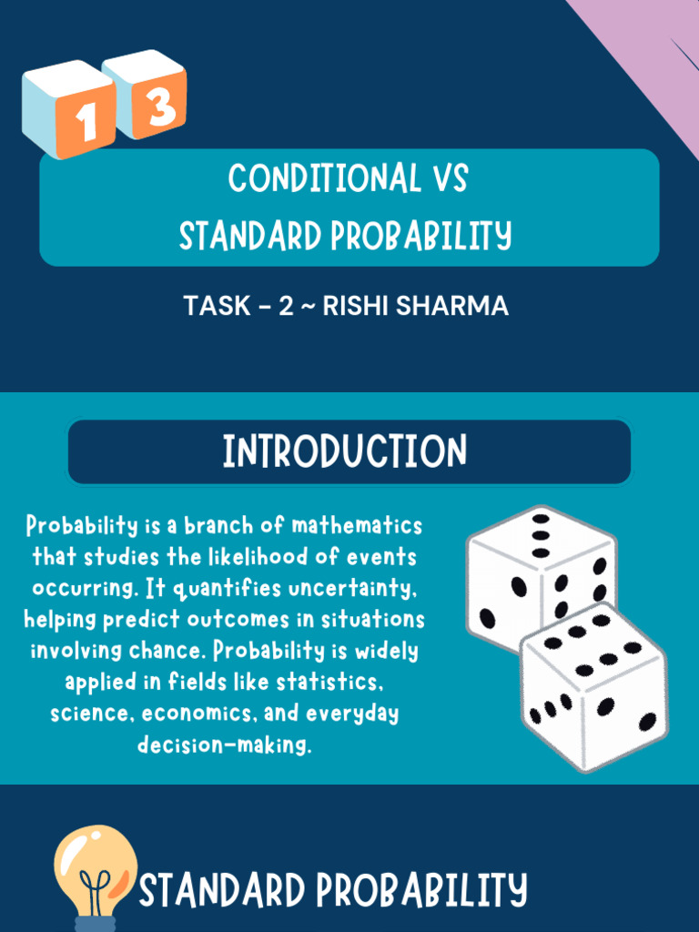 Chance Experiments Probability Maths Quiz Presentation in Blue Orange ...