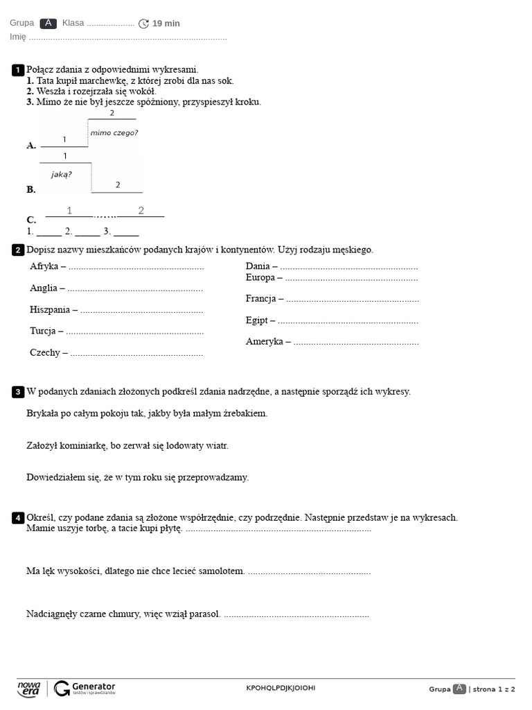 Efwf Test (Bez Widocznej Punktacji) | PDF