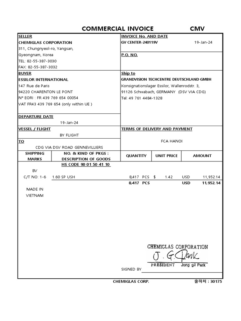 GV Center Invoice - 240119v | PDF | Business Documents
