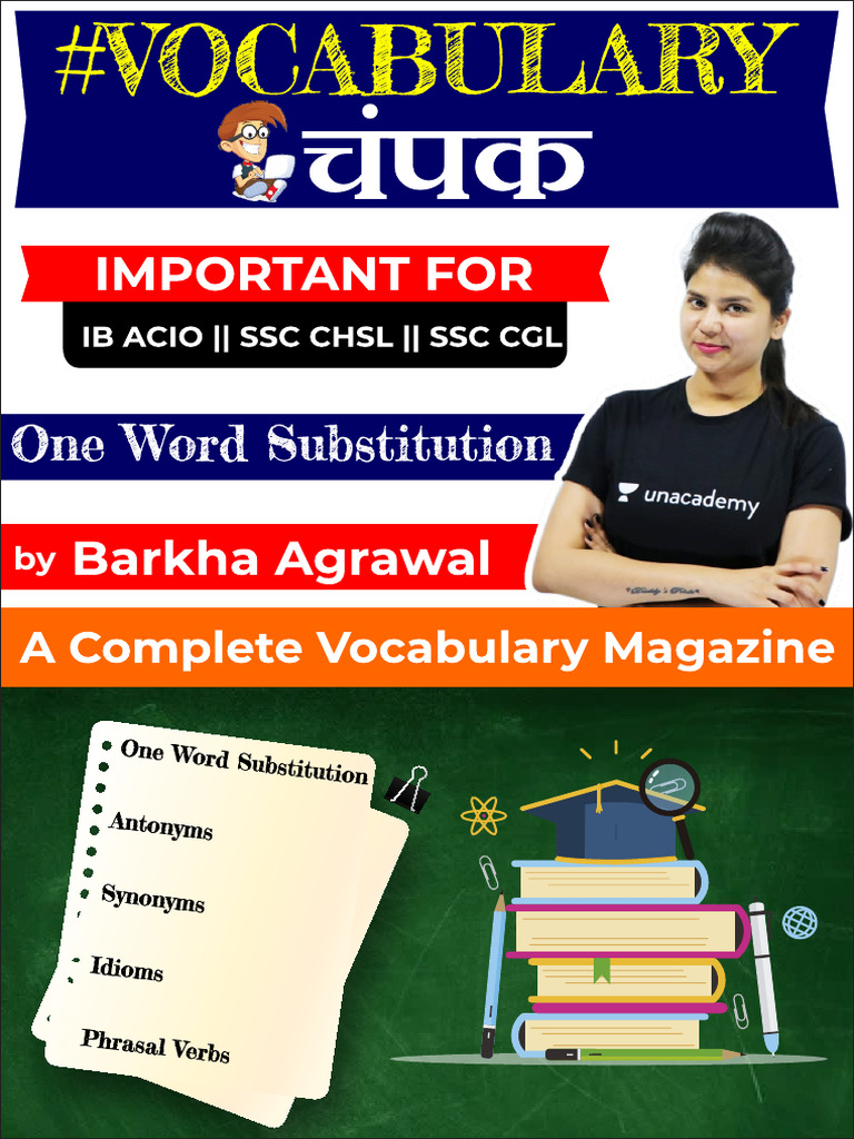One Word Substitution Antonyms Synonyms Idioms Phrasal Verbs | PDF
