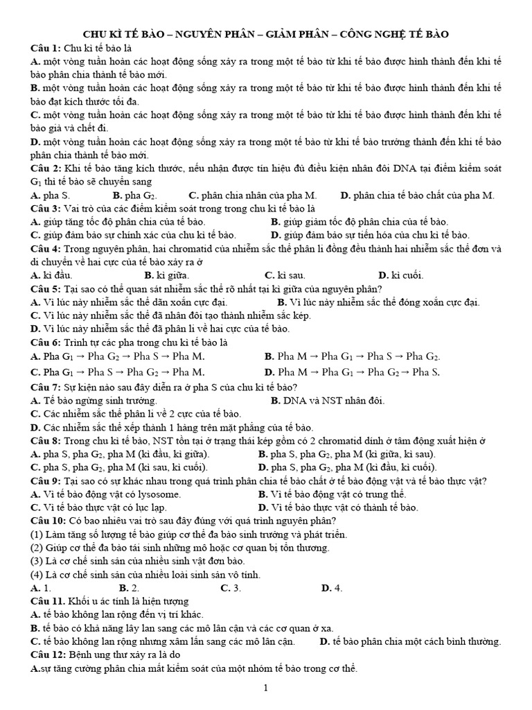 HK2 On Sinh 10 | PDF