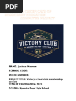 KCSE Computer Studies 2025 Project Outline | PDF