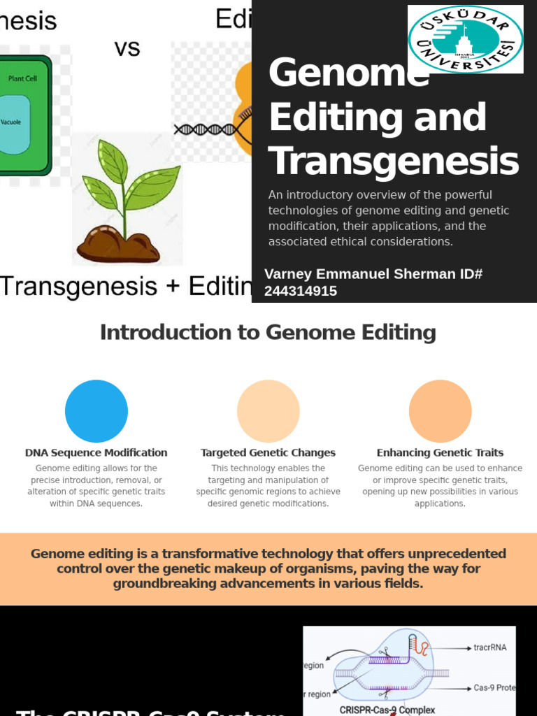 Varney Emmanuel - Genome Editing and Transgenesis | PDF | Genetically ...