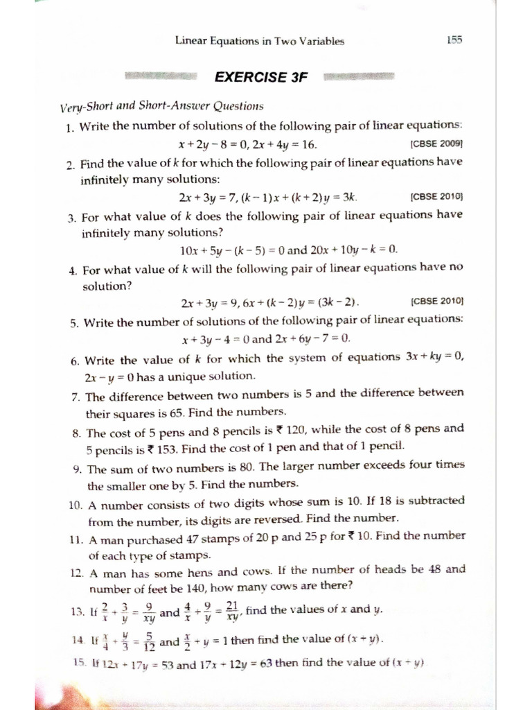 Linear Equations | PDF
