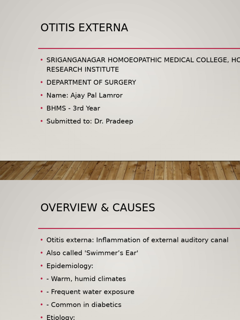 Otitis Externa 5 Slide | PDF