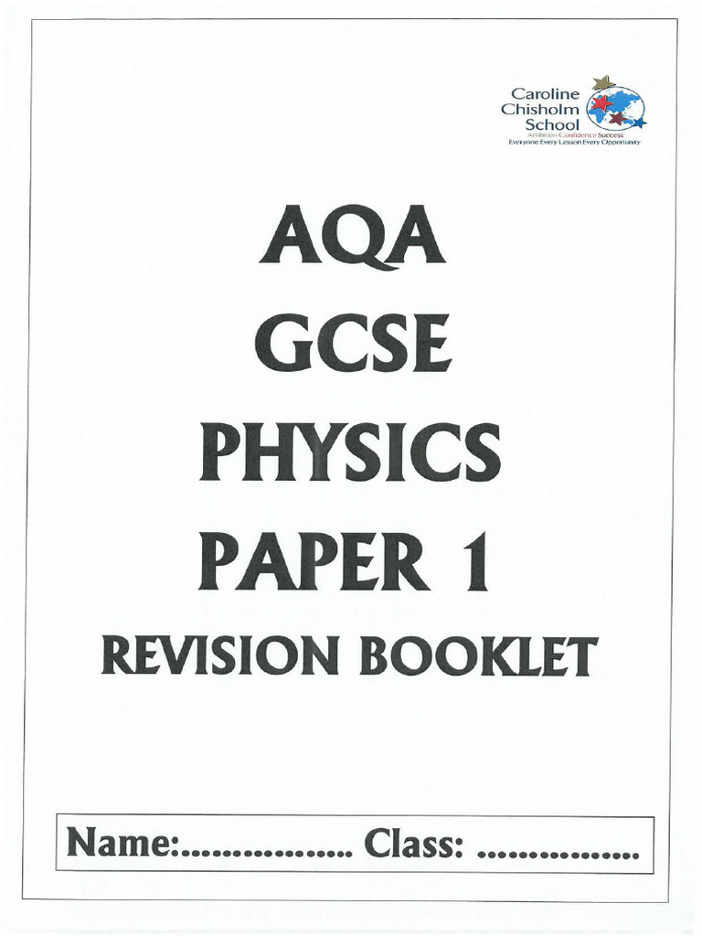 AQA GCSE Physics Paper 1 Revision Booklet Resize.357663133 | PDF