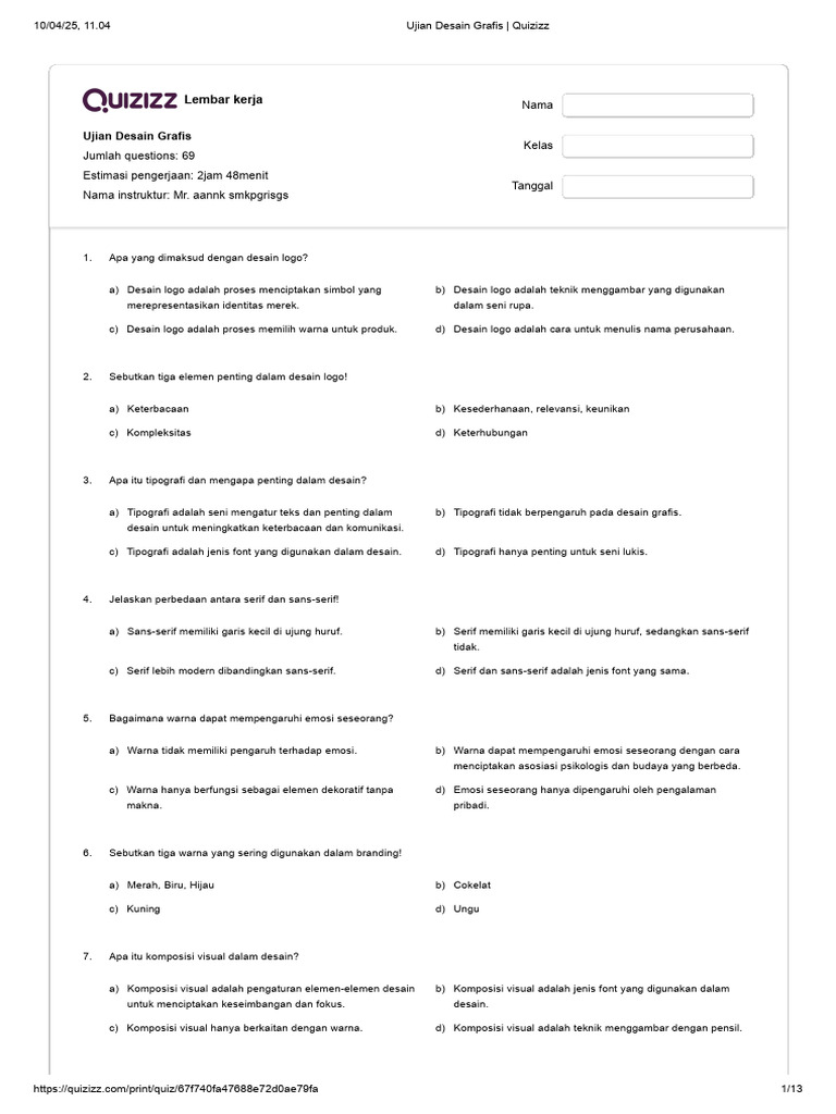 Soal Mapil Desain Grafis | PDF