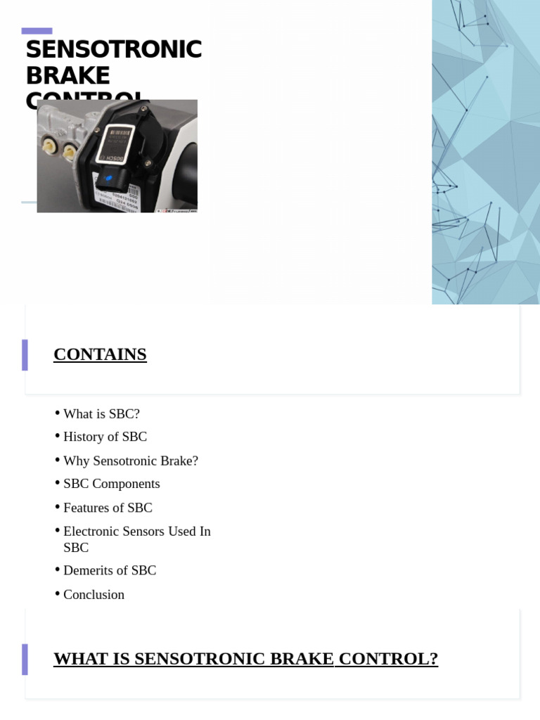 Sensotronic Brake Control | PDF | Anti Lock Braking System | Brake