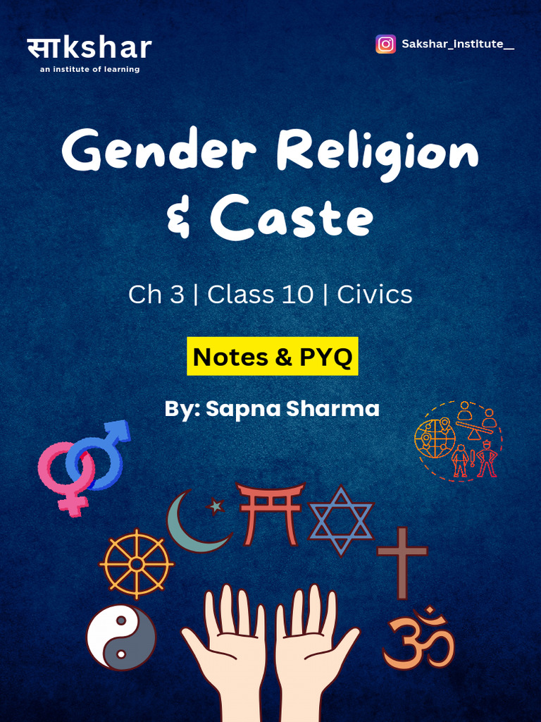 Gender, Religion & Caste: Class 10 Notes | PDF