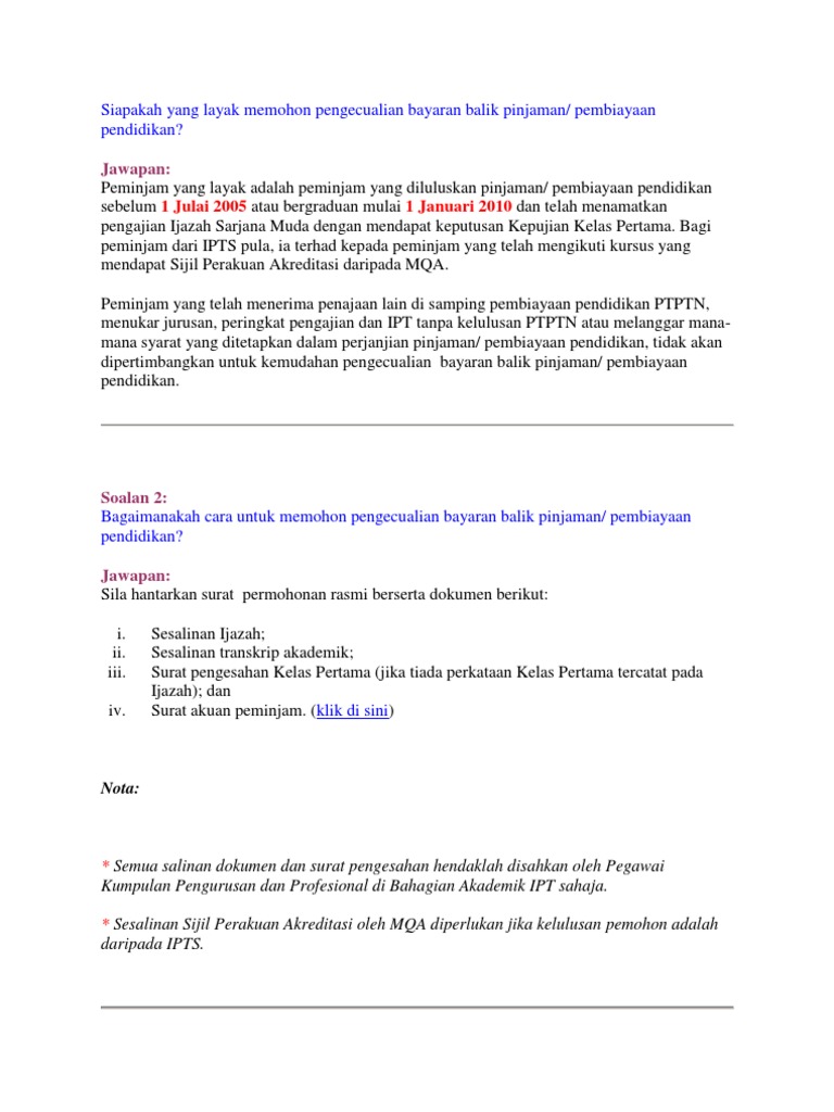 PTPTN | PDF