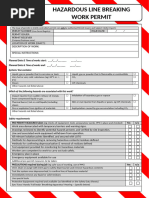 27f Line Break Permit | PDF | Personal Protective Equipment | Safety