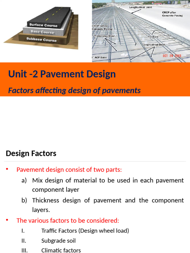 Factors Influencing Pavement Design | PDF | Road Surface | Road