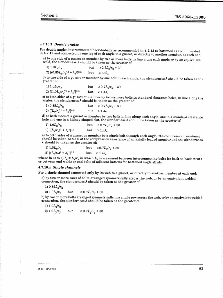 BS 5950-1-2000 Structural Use of Steelwork - Part101 | PDF