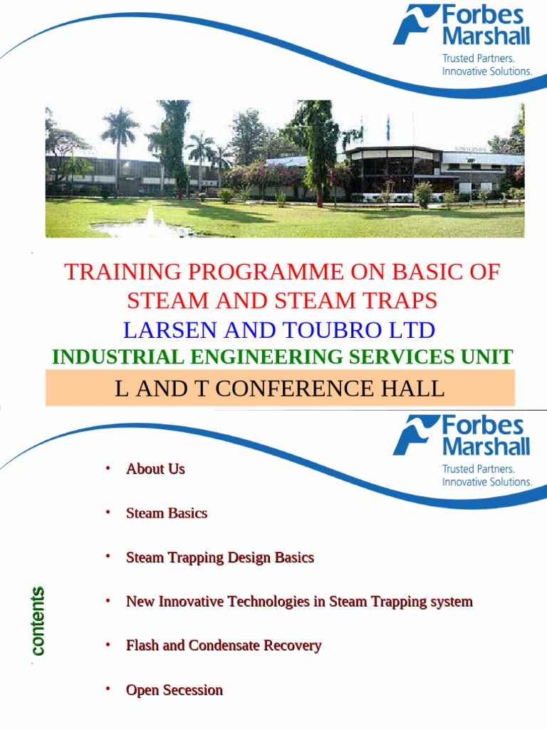 LandT Training Programme STEAM | PDF | Steam | Valve